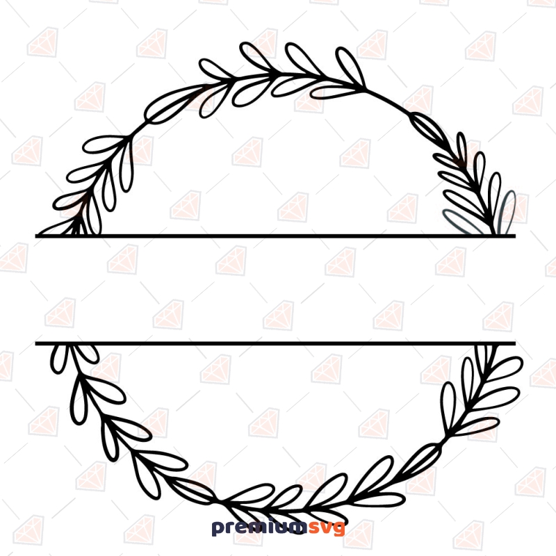 Circle Monogram Wreath SVG Circle Monogram Wreath SVG