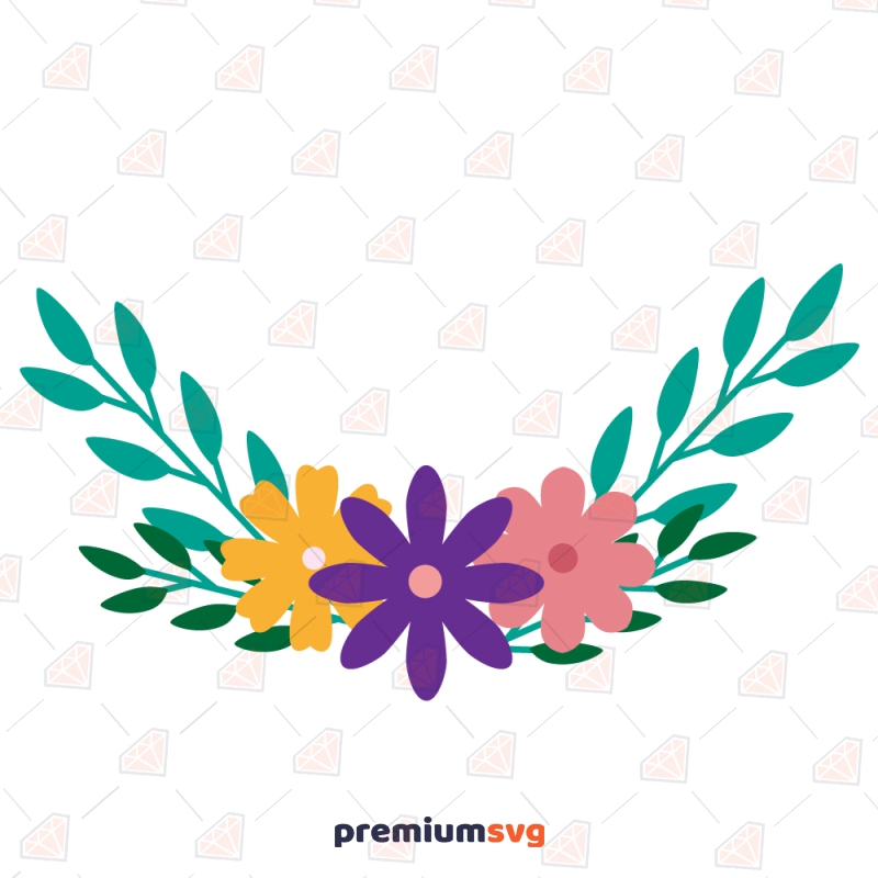 Colorful Flower SVG, Clipart Instant Download | PremiumSVG