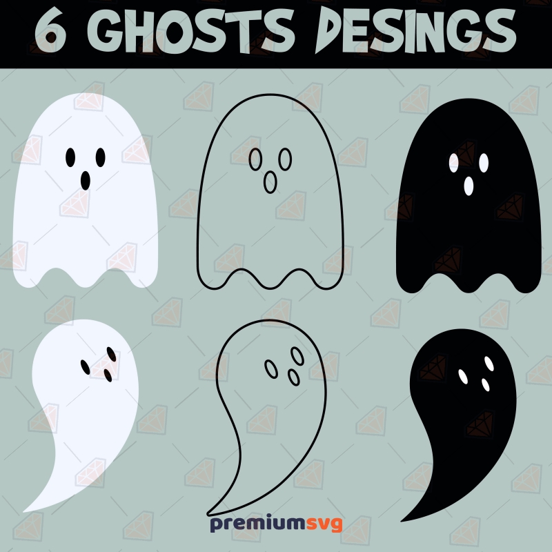Ghosts SVG Bundle, Halloween Ghosts SVG Instant Download | PremiumSVG
