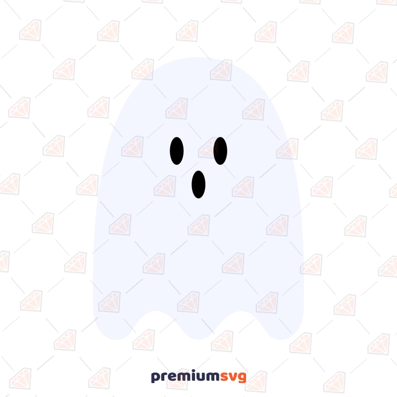 White Ghost SVG, Halloween Ghost SVG Vector File | PremiumSVG