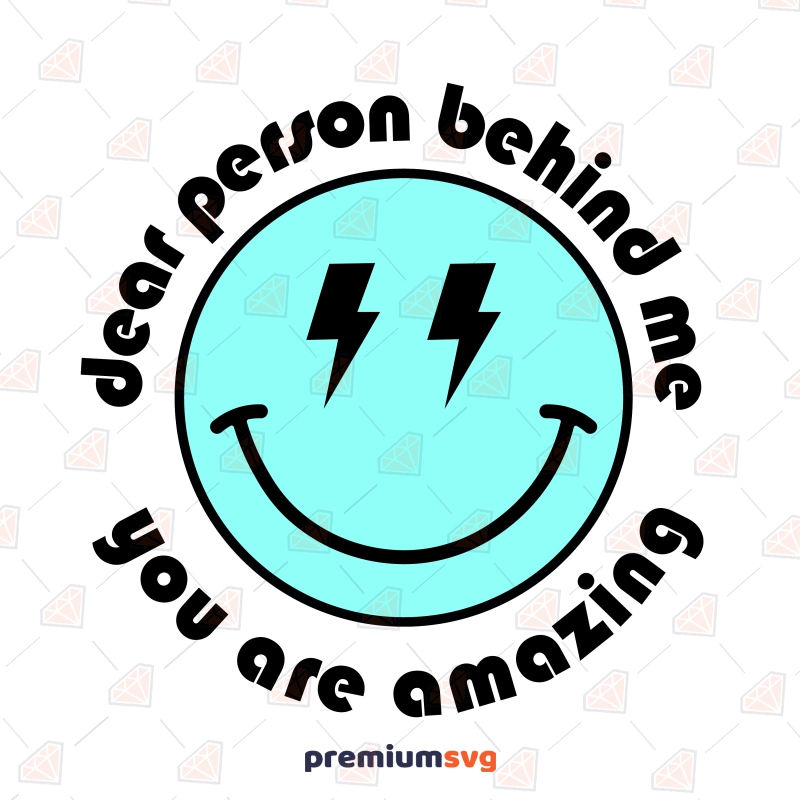 Lightning Smiley Face SVG Design, Bolt Smiley SVG Clipart | PremiumSVG