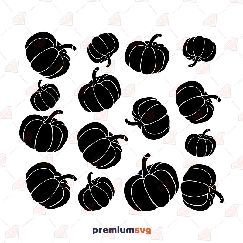 Pumpkin Pattern SVG Design, Halloween Background SVG | PremiumSVG