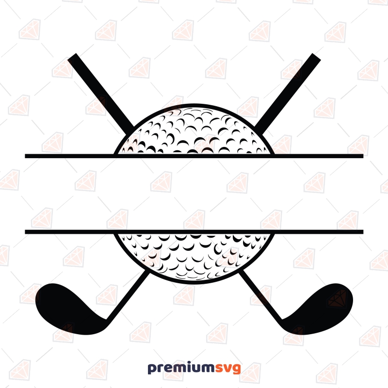 Monogram Golf Ball and Sticks SVG, Digital Download | PremiumSVG