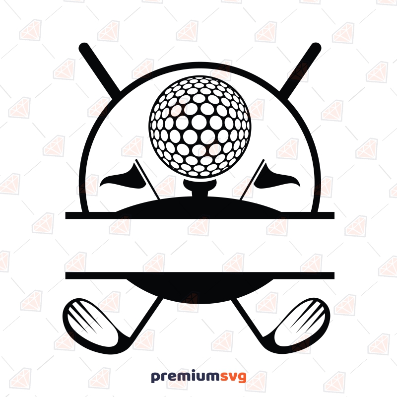 Golf Monogram with Ball and Sticks SVG, Digital Design | PremiumSVG Golf Monogram with Ball and Sticks SVG, Digital Design | PremiumSVG