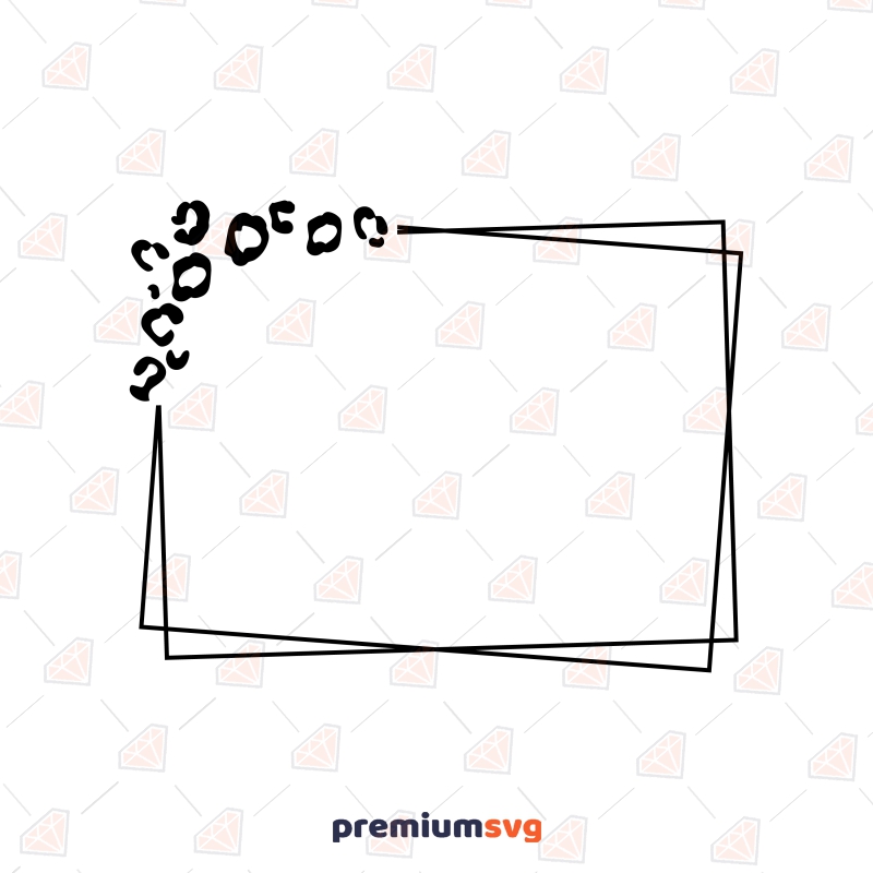 Square Leopard SVG, Frame Monogram SVG | PremiumSVG