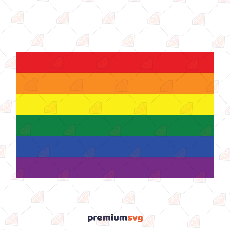 Pride Flag SVG, Rainbow Flag Vector | PremiumSVG