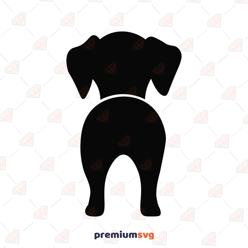 Dog Butt SVG, Funny Dog Silhouette Vector File | PremiumSVG