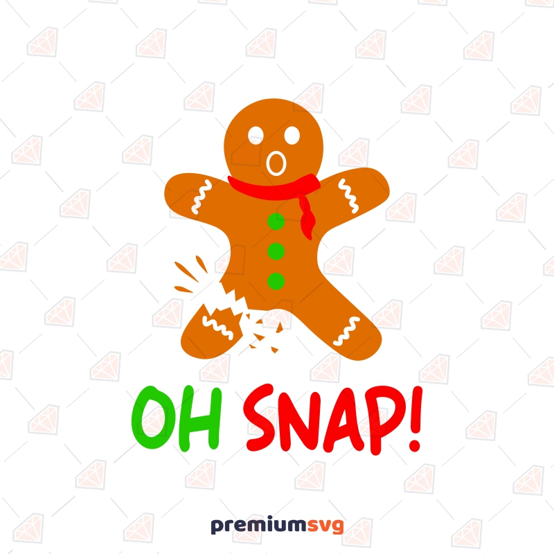 OH Snap SVG, Broken Gingerbread Man SVG | PremiumSVG OH Snap SVG, Broken Gingerbread Man SVG | PremiumSVG