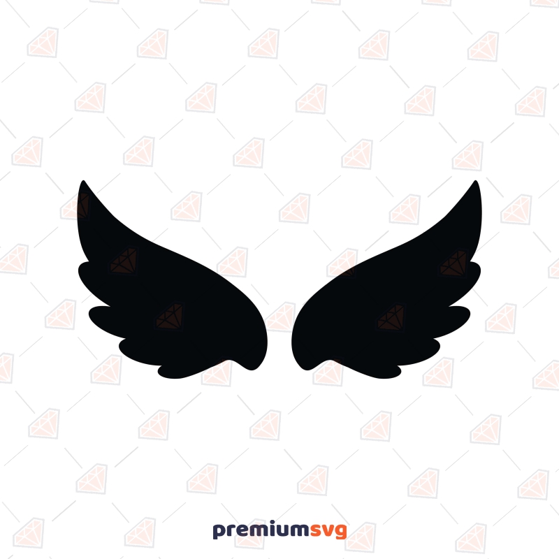 Free Angel Wings SVG Cut File, Angle Wings Clipart | PremiumSVG