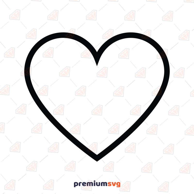 Free SVG Heart Outline, Free Heart Outline Cut File | PremiumSVG