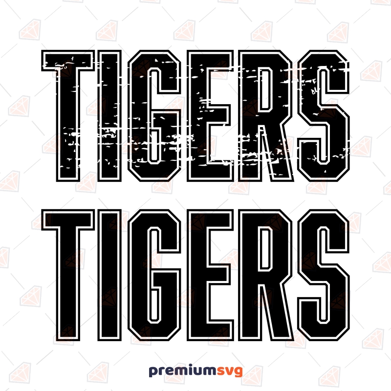 Tigers SVG Cut Files, Mascot SVG Shirt Design | PremiumSVG