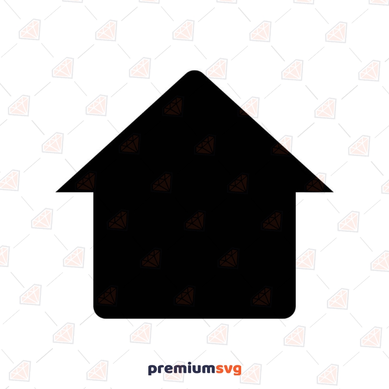 House Silhouette Icon SVG, House Template SVG | PremiumSVG