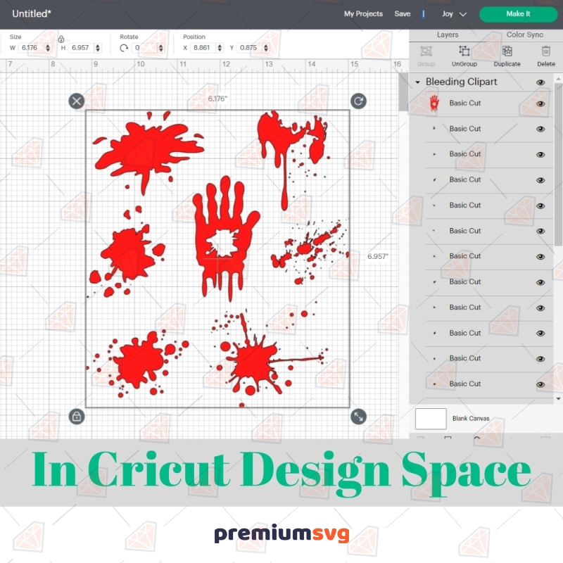 Blood Splatter SVG & Clipart Cut Files, Bleeding Hand SVG | PremiumSVG