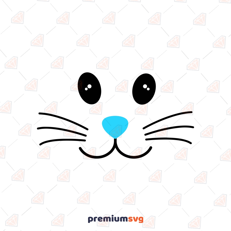 Bunny Face SVG File, Cute Easter Bunny Faces SVG Cut File | PremiumSVG