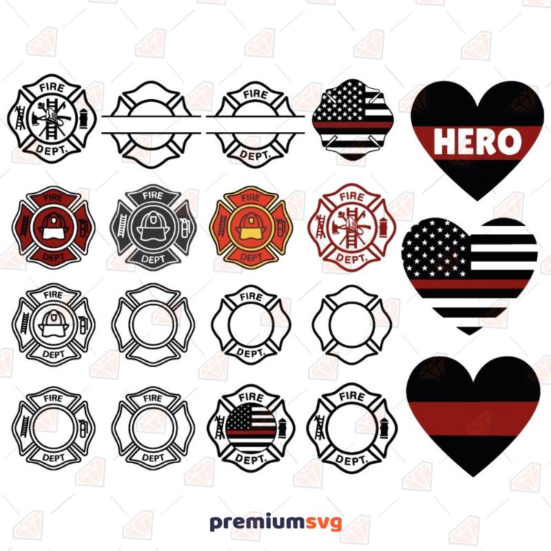 Firefighter SVG Bundle for Commercial & Personal Use | PremiumSVG
