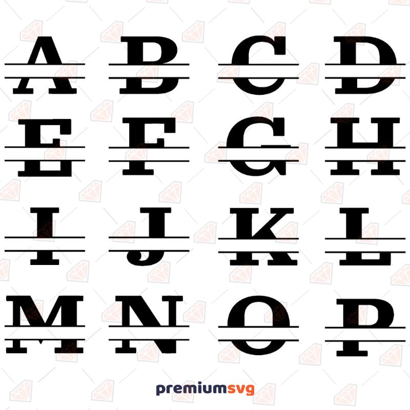 Monogram Alphabet Svg Cut File Design | PremiumSVG