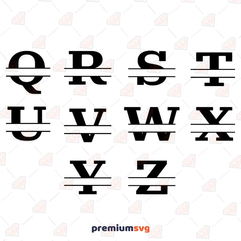 Monogram Alphabet Svg Cut File Design | PremiumSVG