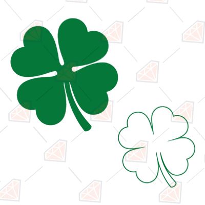 4 Leaf Clover Svg Clipart Images | Premium SVG