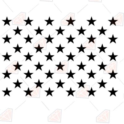 Fifty Stars SVG Cut File, 50 Stars Vector Clipart | PremiumSVG