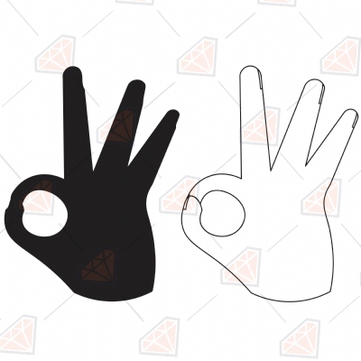 Ok Hand Sign SVG Cut Files, Vector Files | PremiumSVG