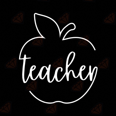 Teacher Apple SVG, Teaching SVG Vector Cut Files | PremiumSVG