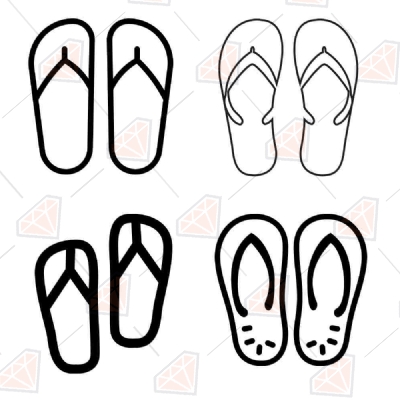 Flip Flop SVG File & Flip Flop Clipart, Instant Download | PremiumSVG