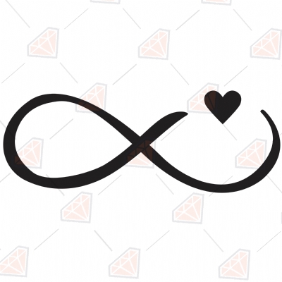 Infinity Heart SVG Cut File, Infinity Sign Vector Instant Download ...