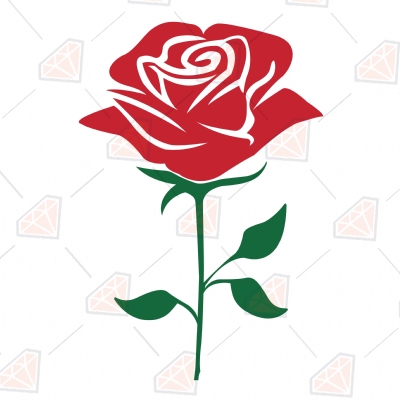 Red Rose SVG, Rose Clipart Vector Instant Download | PremiumSVG
