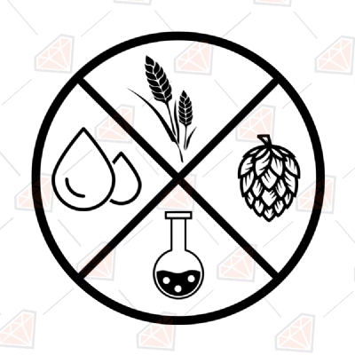Beer Ingredients SVG, Alcohol Wheast Hops Yeast SVG Vector File ...