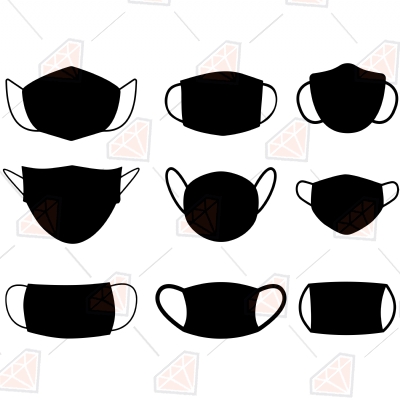 Face Mask SVG Bundle, Face Masks Bundle Instant Download | PremiumSVG