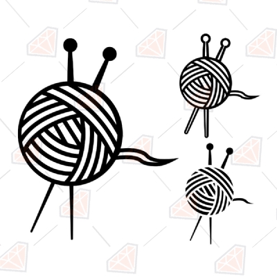 Yarn Ball SVG, Yarn Ball Crochet SVG Bundle Vector Instant Download ...