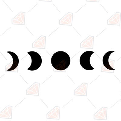 Moon Phases SVG Cut File, Clipart Instant Download | PremiumSVG