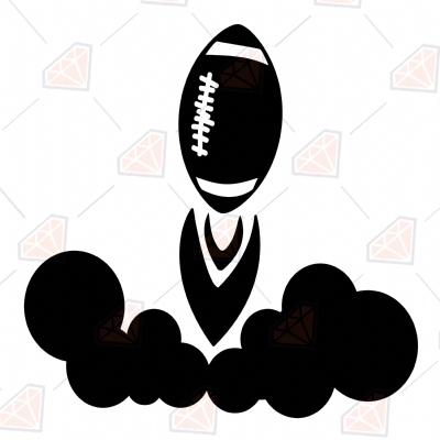 Football Ball Design Rocket SVG Cut File | PremiumSVG