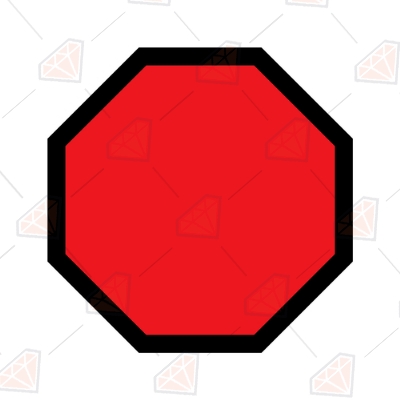 Red Hexagon Sign SVG File, Street Sign Design | PremiumSVG