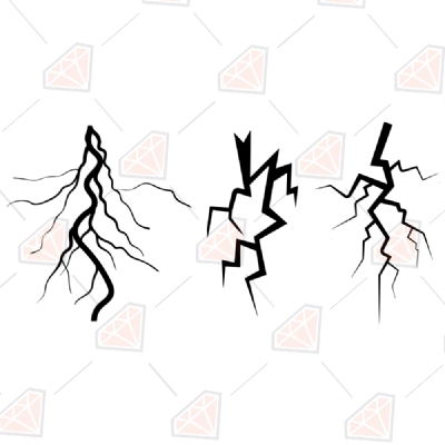Thunder Lightning Bundle SVG Cut Files | PremiumSVG