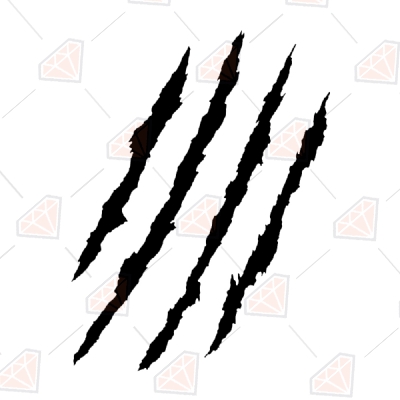 Claw Marks SVG Vector Files, Scratch Marks Clipart | PremiumSVG