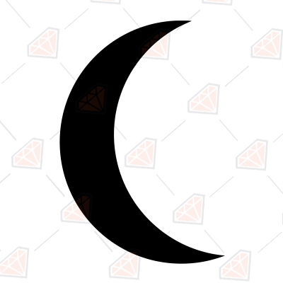 Crescent Moon SVG, Crescent Moon Vector Instant Download | PremiumSVG