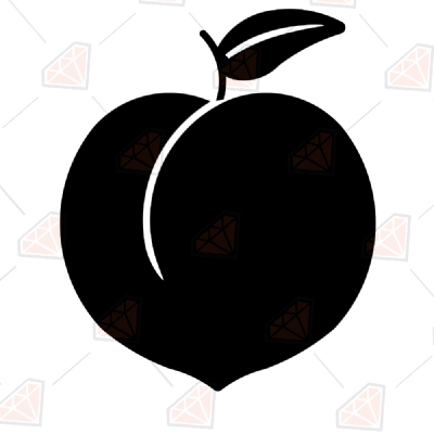 Black Peach Svg Cut Files, Black Peach Clipart Files | Premium SVG