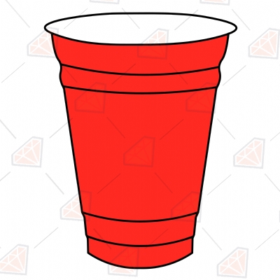 Red Party Cup SVG Cut and Clipart Files | PremiumSVG