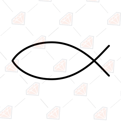 Christian Fish Symbol SVG, Fish Sign Of Jesus Vector Files | PremiumSVG