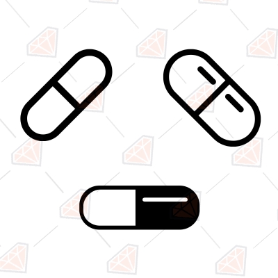 Medicine Capsule SVG, Medicines Vector Files Digital Download | PremiumSVG