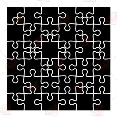 Puzzle Template SVG Cut File, Template Puzzle Vector Instant Download ...