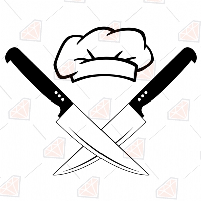 Chef Knives Crossed