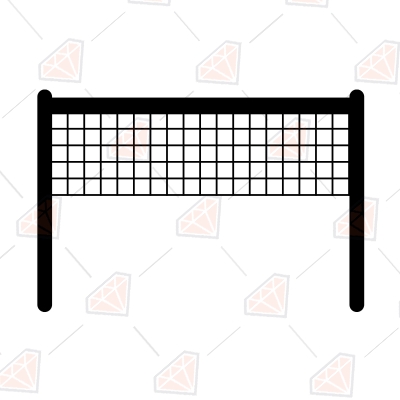 Basic Volleyball Net SVG Cut Files, Instant Download | PremiumSVG