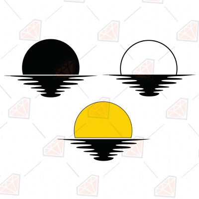 Sunset SVG Cut File, Sunset Retro Wave SVG Instant Download | PremiumSVG