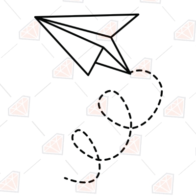 Paper Airplane SVG Cut, Paper Airplane Clipart Files | PremiumSVG