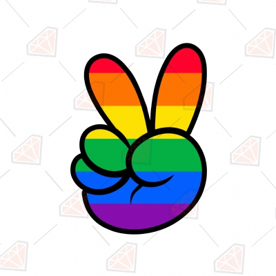 Gay Pride SVG, LGBT Pride Hand PNG | PremiumSVG