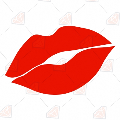 Basic Lips SVG Cut Files, Kiss Lips SVG Instant Download | PremiumSVG