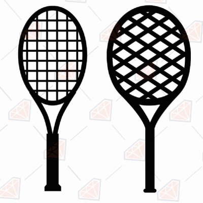 Tennis Racket SVG Cut File, Tennis Racket Clipart | PremiumSVG