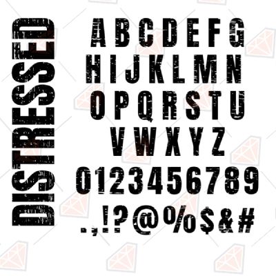 Distressed Font SVG, Alphabet SVG | PremiumSVG